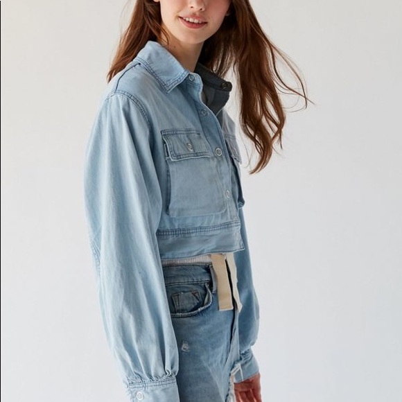BDG | Jackets & Coats | Uo Bdg Jules Puff Sleeve Cropped Jacket | Poshmark